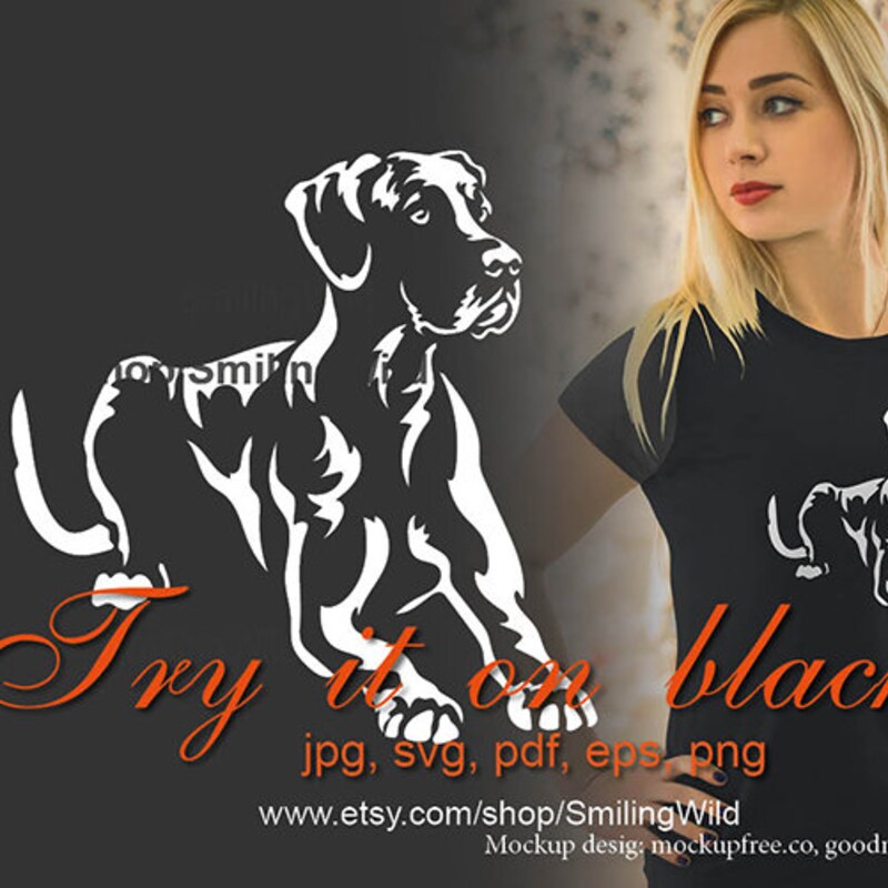Great Dane Svg - Etsy