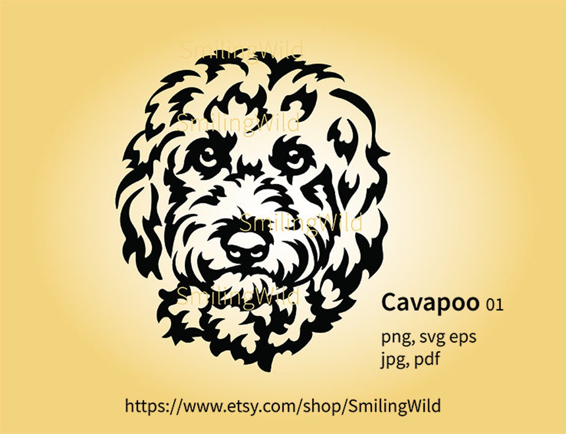 Cavapoo Dog Svg Vector Clip Art File Cavoodle Cuttable - Etsy New Zealand