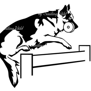 Jumping German Shepherd Sport Art Dog Svg Clipart German Shepherd ...