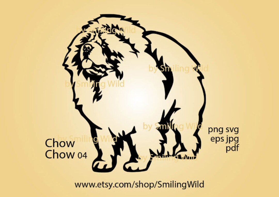 Chow Chow Dog Svg Portrait Png Clip Art Chow Chow Vector - Etsy