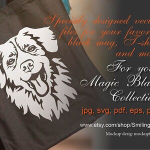 Toller Dog Svg Vector Graphic Laser Cut File White Print on Black ...