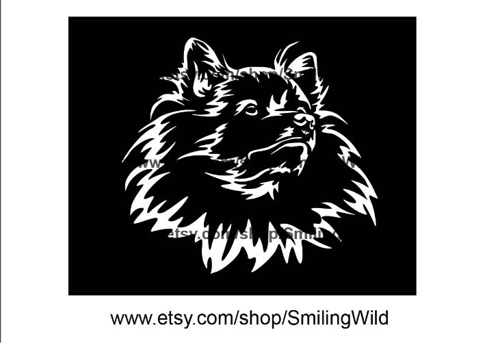 German Spitz Clip Art Svg Face Dog Spitz Vector Graphic Art | Etsy ...