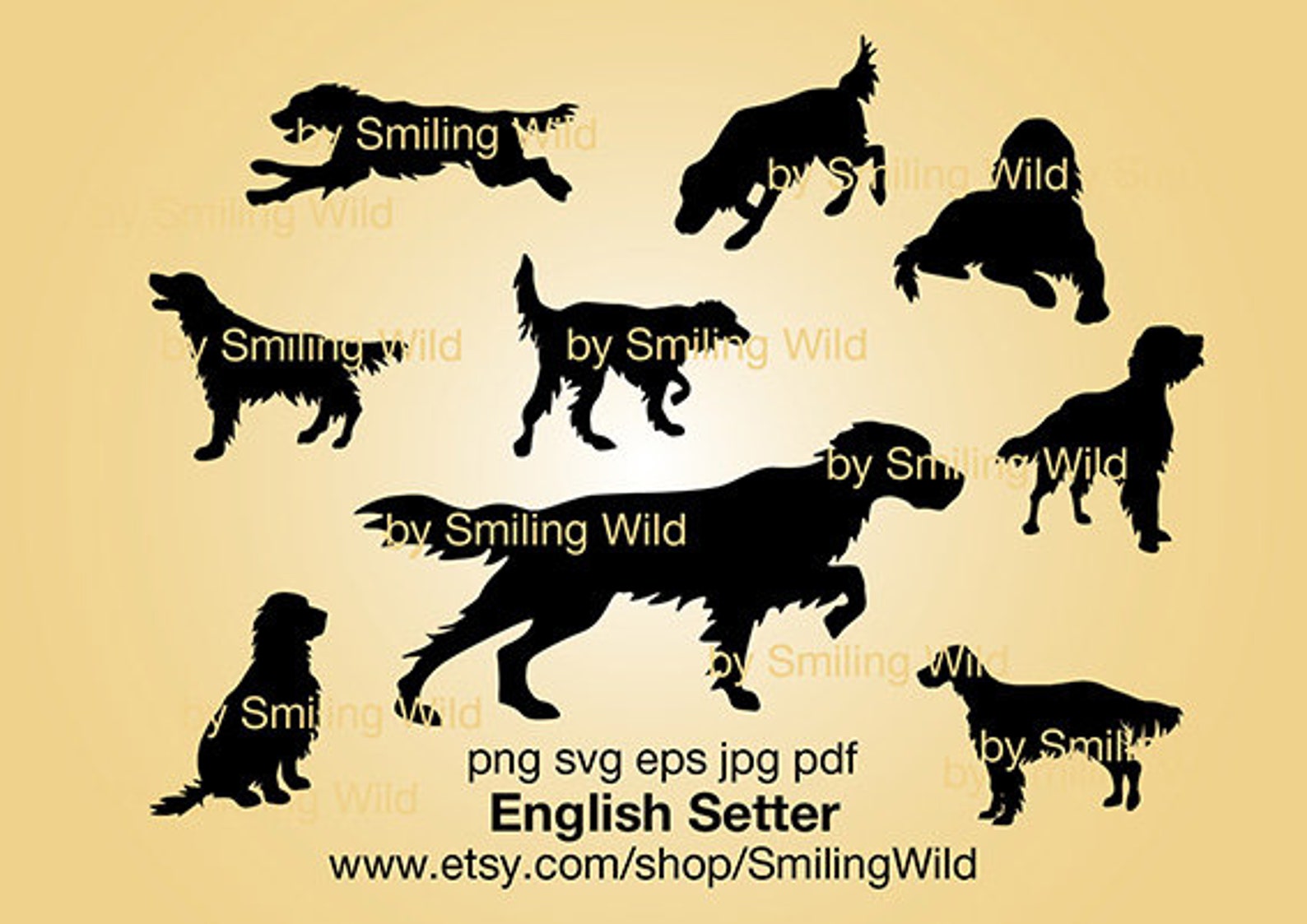 English Setter Svg Cut File Cricut Silhouette Hunting Dog - Etsy