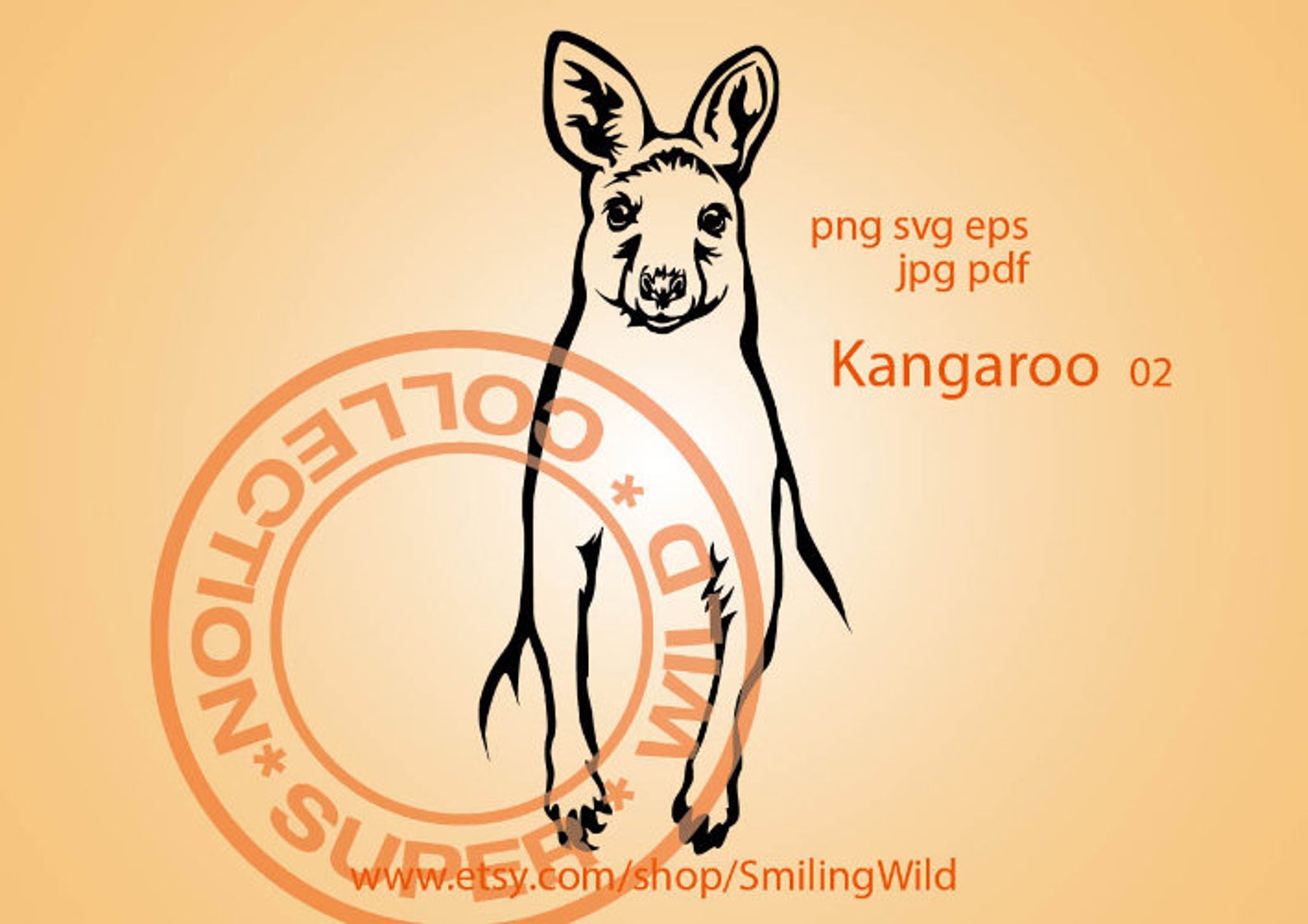 Kangaroo Svg Australian Animal Svg Clip Art Kangaroo Vector - Etsy