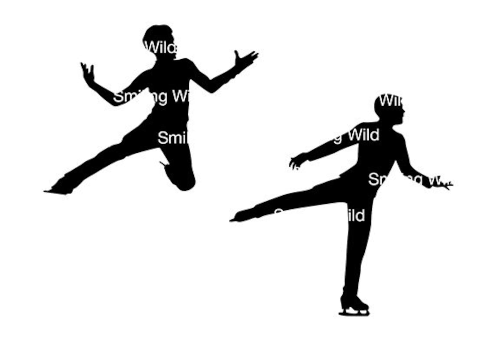 Man Figure Skating Svg Clipart Sport Svg Silhouette Vector Graphic Art ...