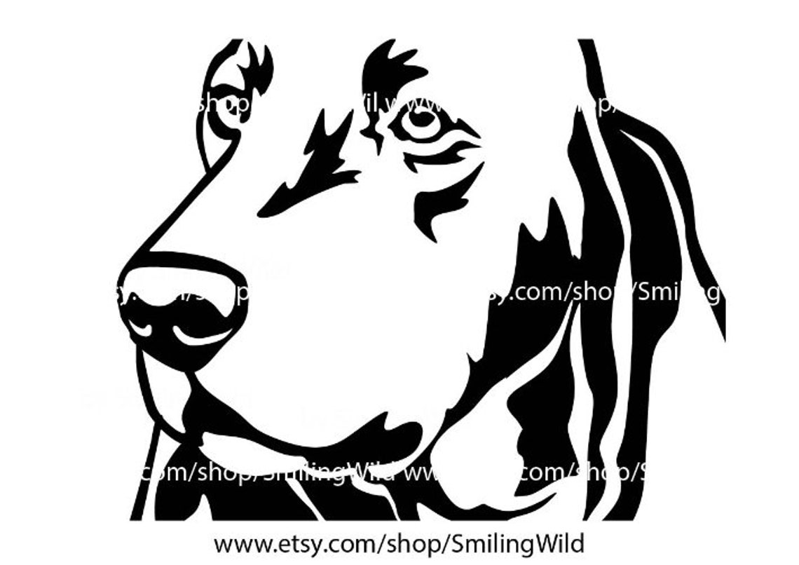 Redbone Coonhound Svg Vector Graphic Art Dog Head Clip Art - Etsy