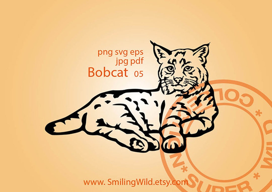Bobcat Svg Vector Clip Art, Wild Forest Animal Cuttable Illustration ...