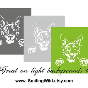 Australian Kelpie Svg Laser Cut in White Kelpie White Vector Graphic ...