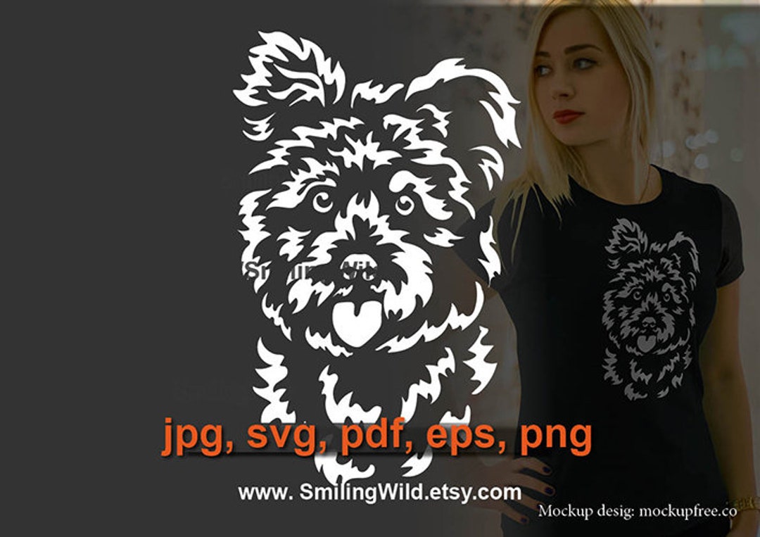 Pumi Dog Svg Cuttable Clip Art Portrait, Pumi Dog Vector Graphic ...