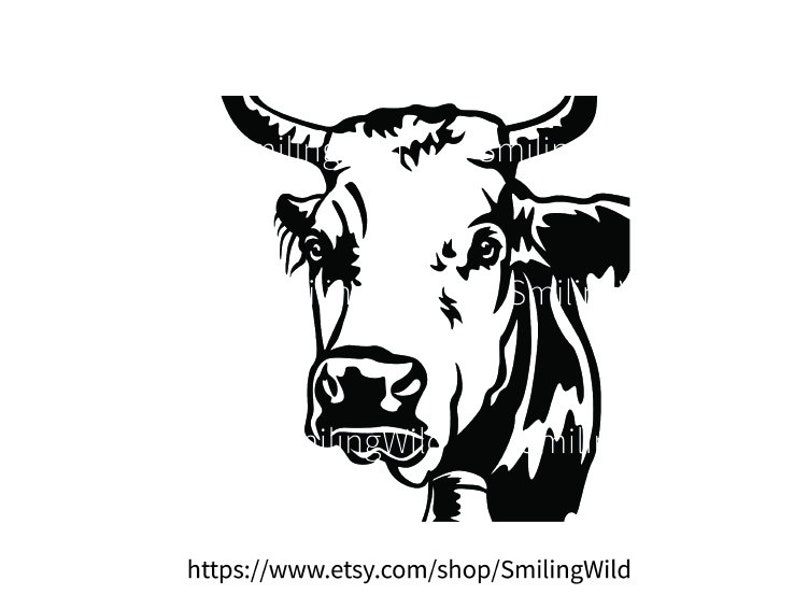 Simmental Cow Svg Vector Graphic Clip Art Simmental Cattle - Etsy