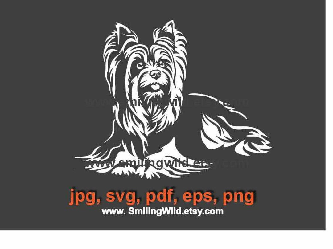 Australian Silky Terrier Svg Dog Cuttable Vector Graphic Clip Art File ...