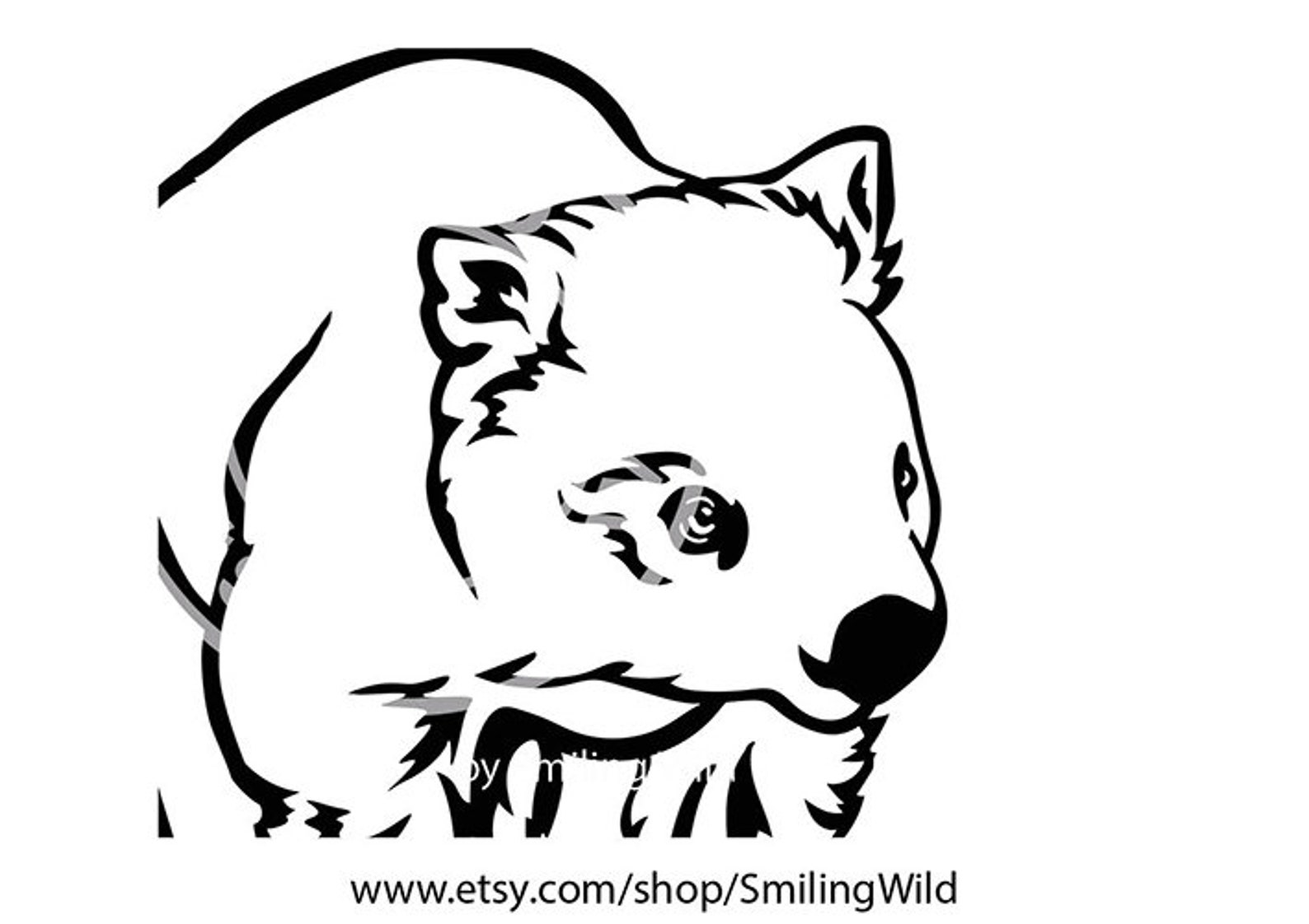 Wombat Svg Clip Art Vector File Australian Animal Cuttable - Etsy Australia