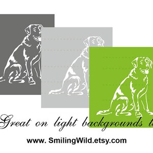 Labrador Retriever Svg, White Vector File, Sitting Dog Svg Graphic Art ...