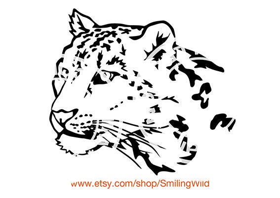 Big Cats Svg Clipart Vector Graphic Art Design Portrait Tiger - Etsy