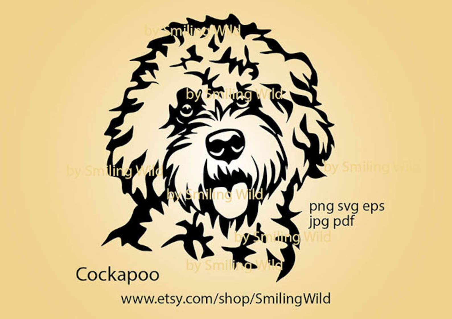 Cockapoo /01/ Svg Portrait Vecor Graphic Art Dog Head Cut File - Etsy UK