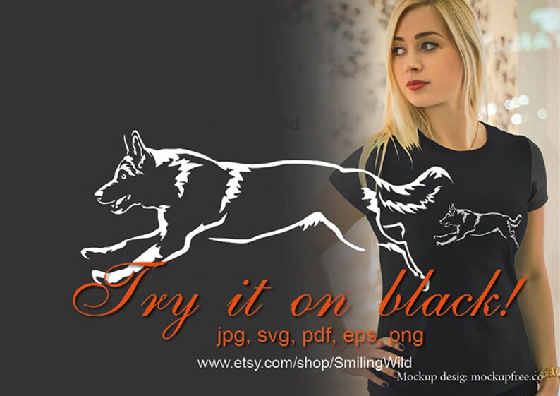 Running German Shepherd Dog Svg Clipart Cuttable White Vector - Etsy