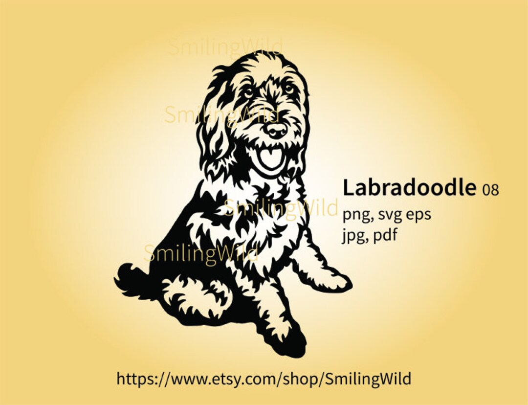 Labradoodle Svg Clip Art Dog Vector Graphic Art Artwork Labradoodle ...
