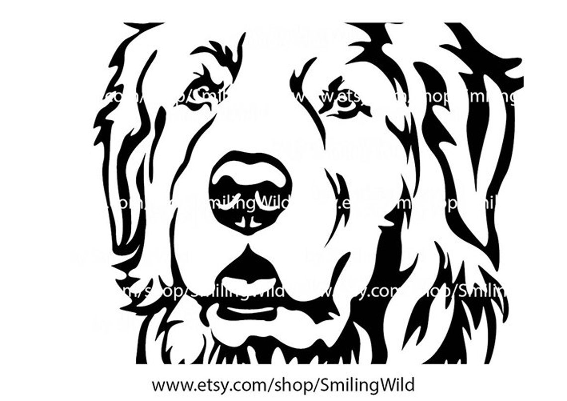 Great Pyrenees Svg Portrait Vector Art, Great Pyrenees Cut File ...