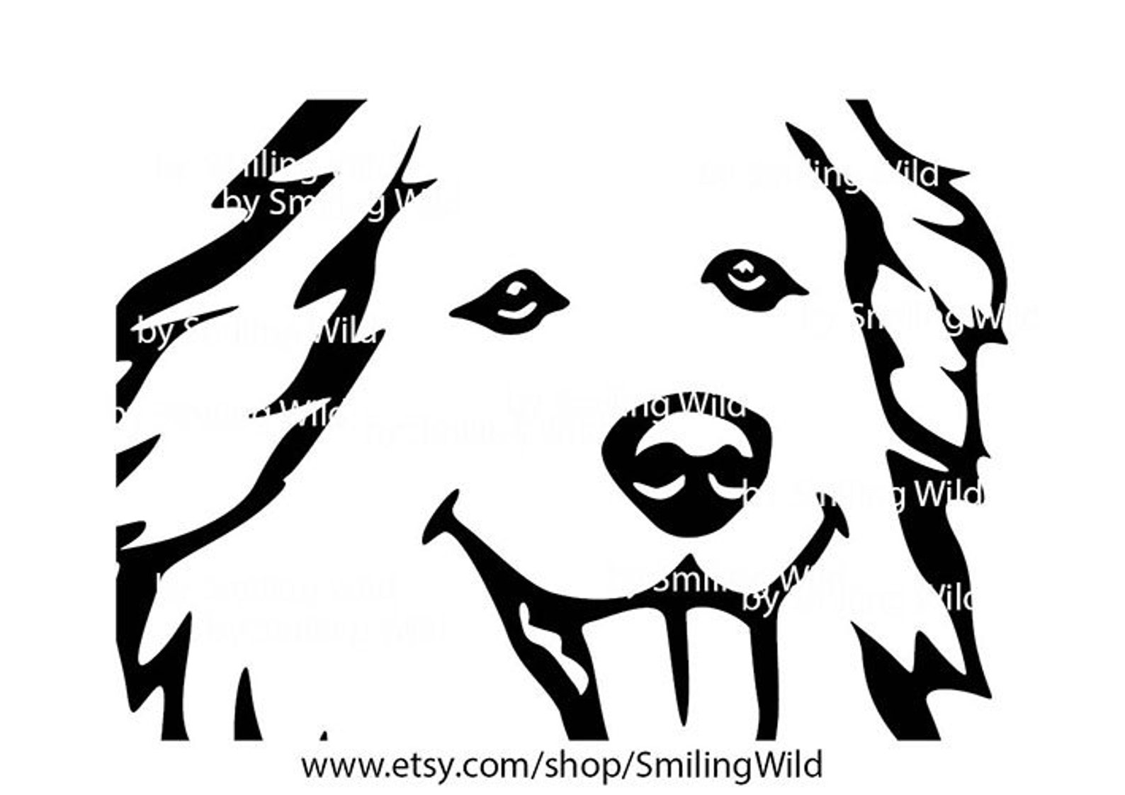 Great Pyrenees 05 Svg Portrait Vector Graphic Art Great - Etsy