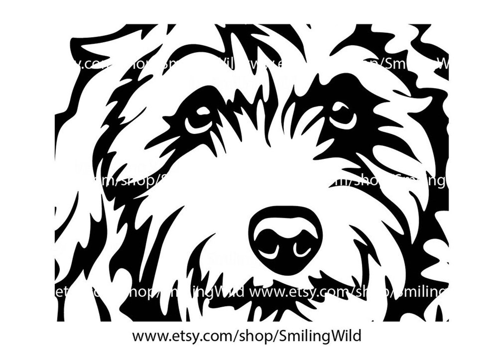 Labradoodle Face Svg Vector Graphic Art Labradoodle Cut File - Etsy