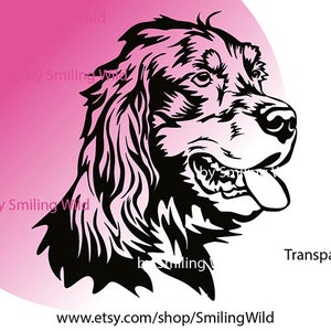 Gordon Setter Svg Clipart /03/ Vector Graphic Portrait Hunting Bird Dog ...