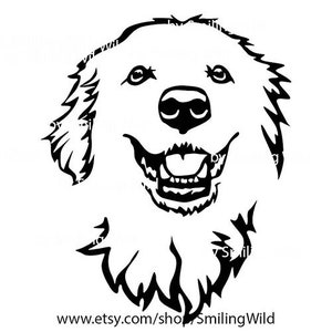 Great Pyrenees Svg & Png Clipart Vector Graphic Art Smiling Cute Dog ...