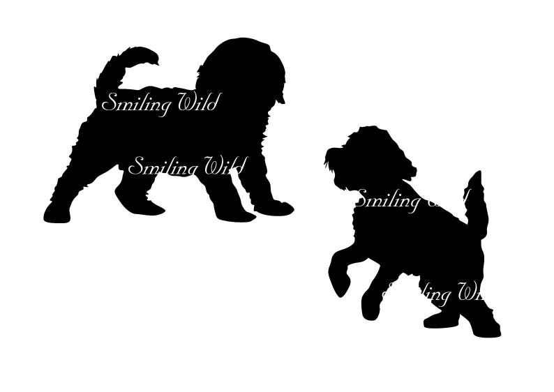 Cockapoo silhouette svg printable gift png clipart Cockapoo | Etsy