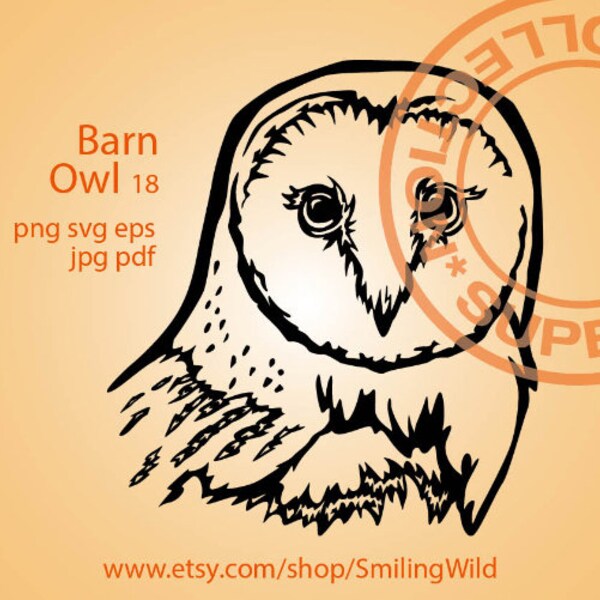 Barn Owl Svg - Etsy