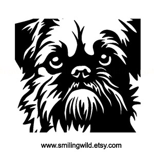 Brussels Griffon Svg Portrait Vector Graphic Cliart Dog Cuttable Cricut ...