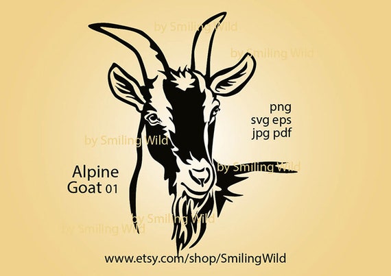 Alpine Goat /01/ Svg Clipart Vector Graphic Art File Alpine | Etsy