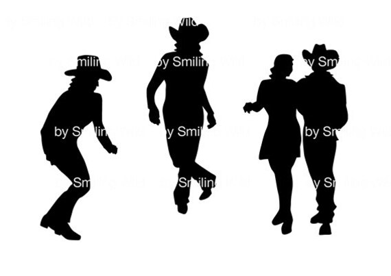 Country Line Dancing Clipart