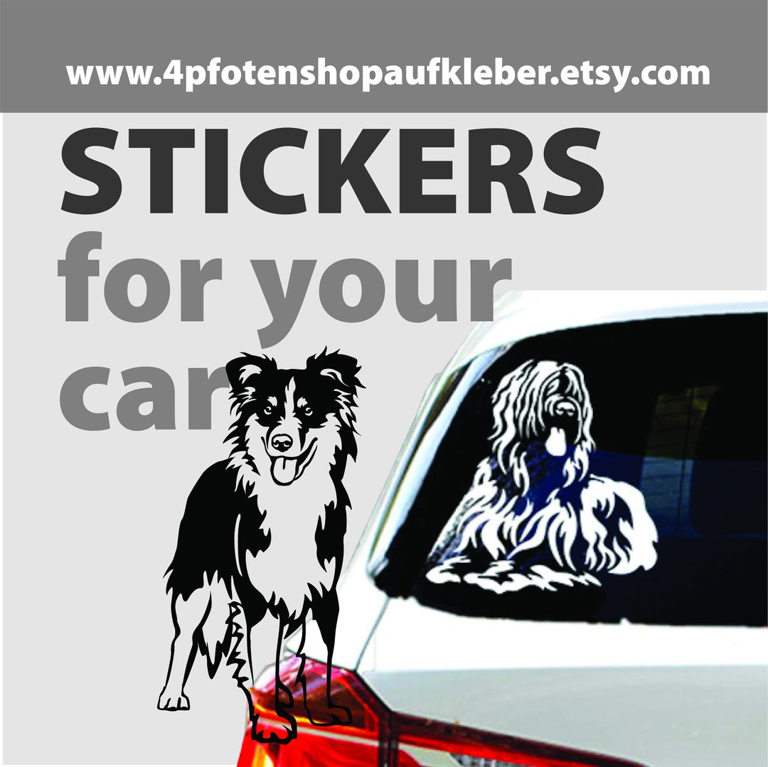 Dog Car Stickers: Smiling Wild Decals - Etsy