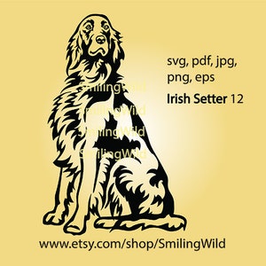 Irish Setter Svg Dog Vector Graphic Logo Art Irish Setter Clipart ...