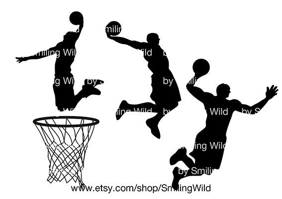 Basketball Slam Dunk Svg Basket Ball Svg Silhouette Sport - Etsy Australia