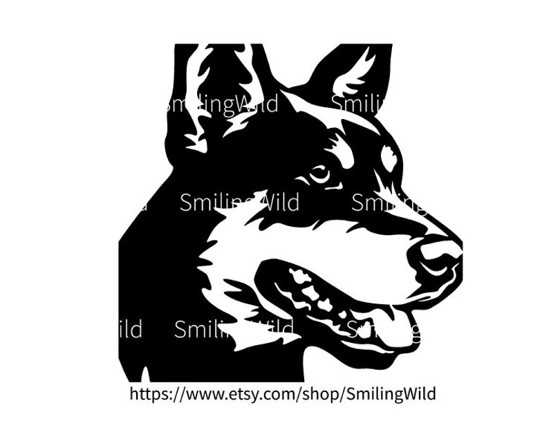 Australian Kelpie Dog Svg Vector Graphic Icon Illustration - Etsy