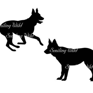Dutch Shepherd Svg Dog Silhouette Vector Graphic Art Printable ...