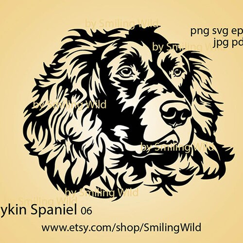 Boykin Spaniel Svg Head Vector Graphic Art Hunting Dog Logo - Etsy