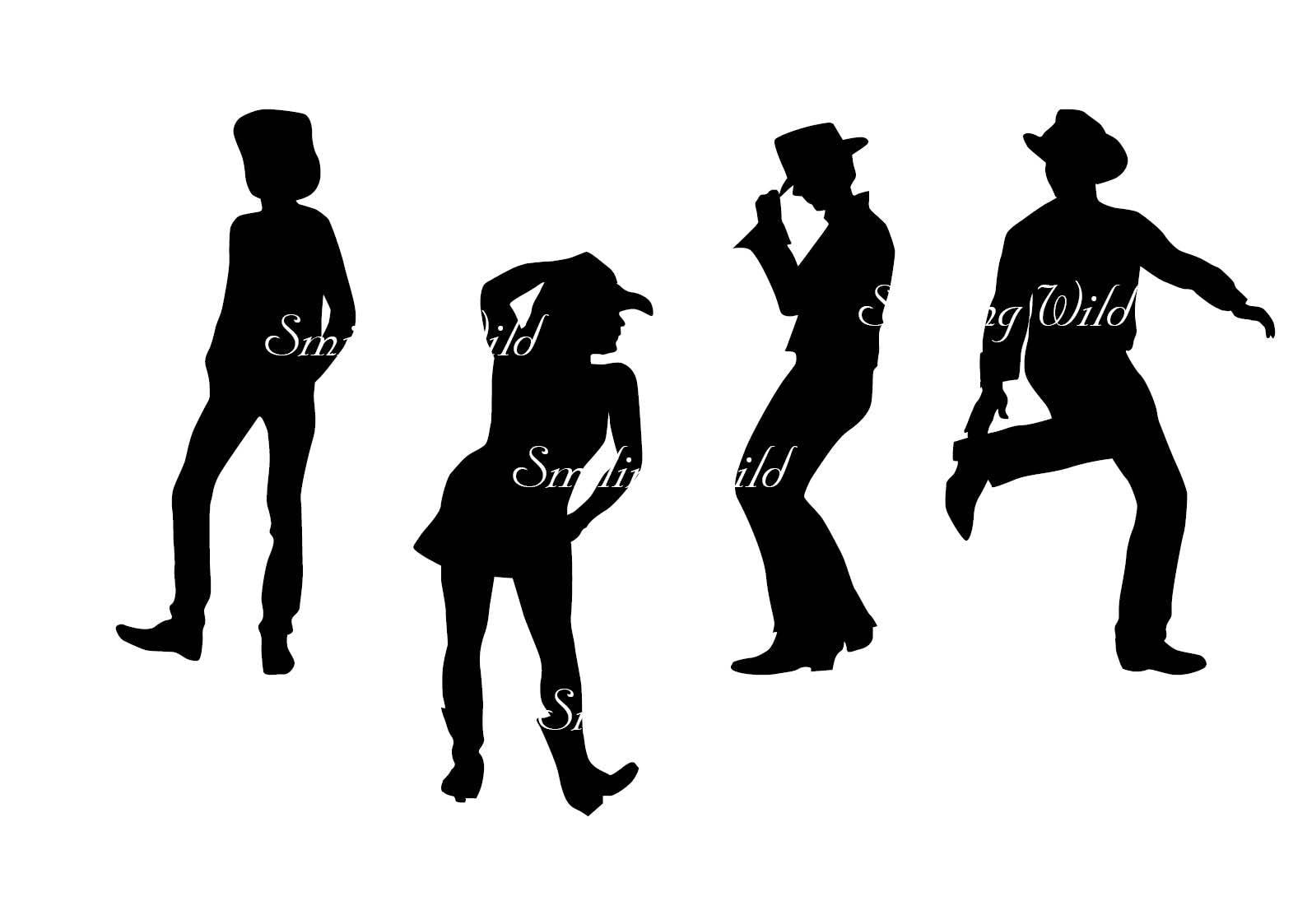 Line Dancer Svg Silhouette Drill Dancer Vector Graphic File - Etsy UK