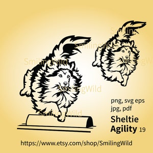 Sheltie Svg Dog Agility Clip Art Sheltie Cuttable Digital - Etsy