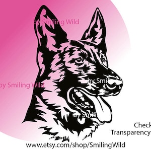Dutch Shepherd Svg Portrait /05/ Clipart Vector Graphic Art Dutch ...