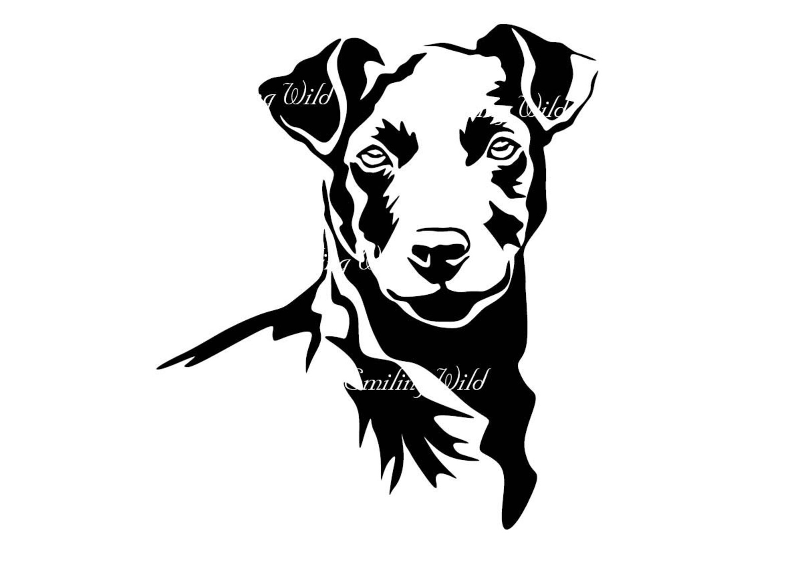 Dog Clipart Patterdale Terrier Svg Vector Graphic Art - Etsy