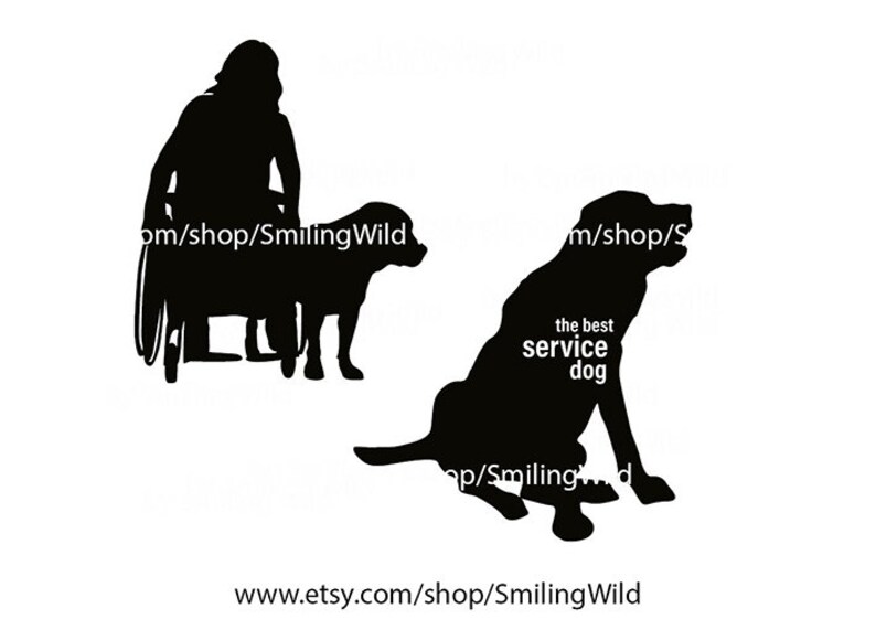 Service Dog Svg Labrador Retriever Vector Graphic Art - Etsy