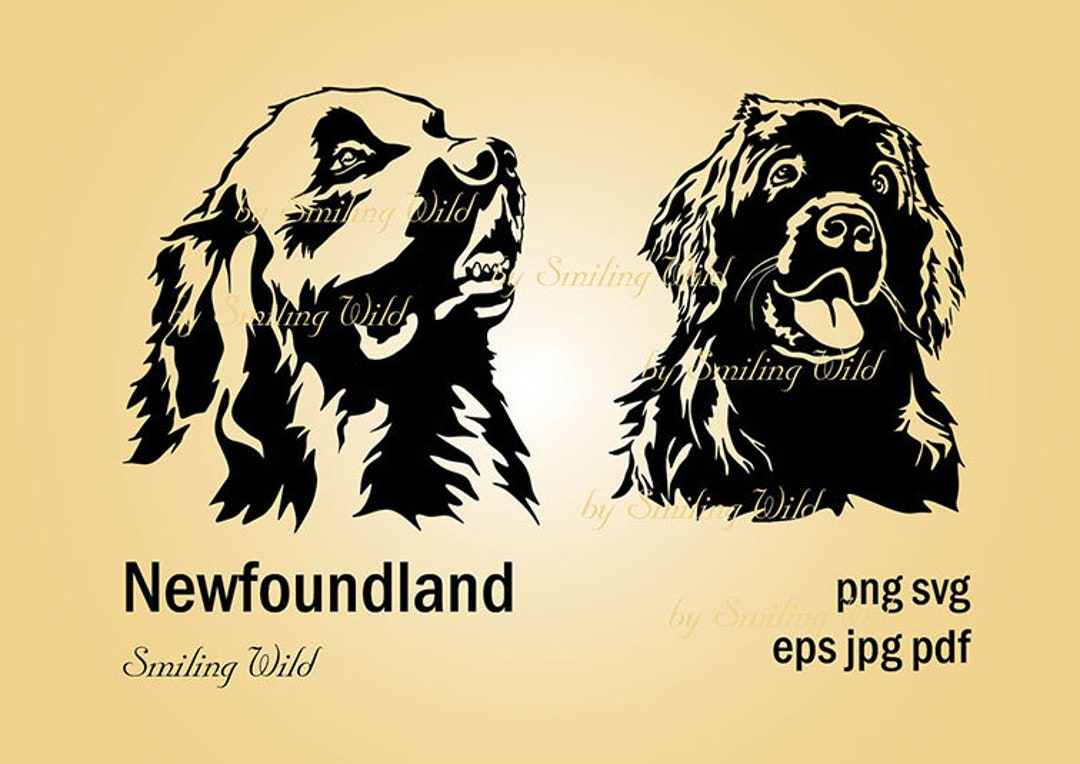 Newfoundland Svg Clipart Dog Design Art Printable Newfoundland ...