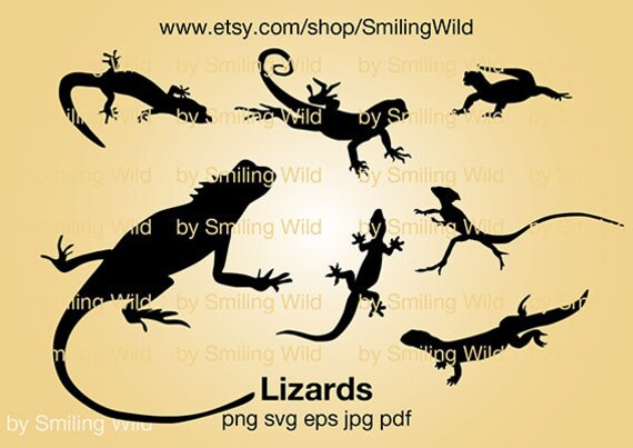 Lizard Svg Cut File Clipart Cuttable for Cricut Running Lizard | Etsy