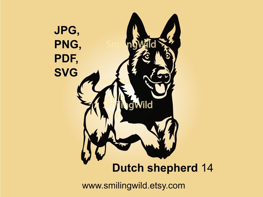 Jumping Dutch Shepherd Svg Vector Graphic Clip Art - Etsy