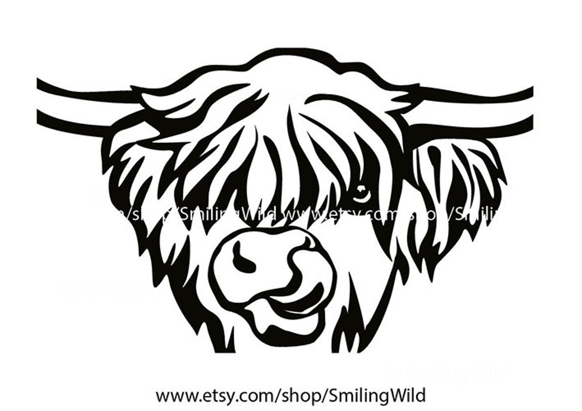 Highland Svg Vector Graphic Head /03/ Portrait Scottish - Etsy