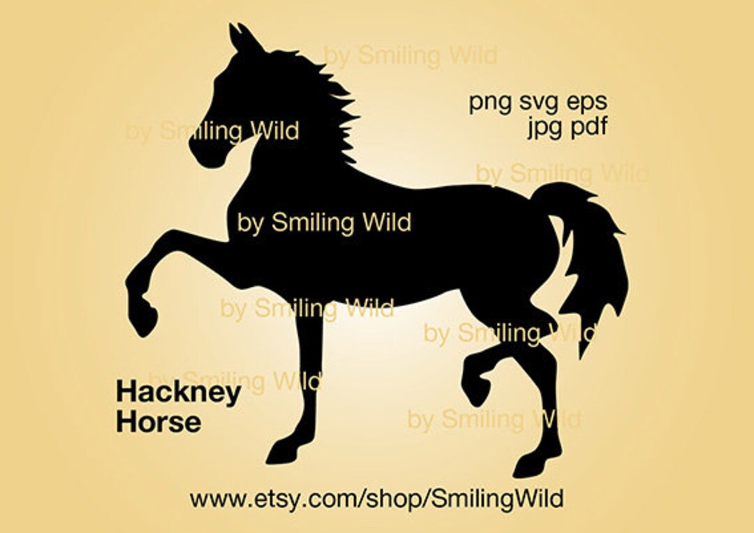 Hackney Horse Svg Silhouette Vector Graphic Art Equine Svg Show Horse ...