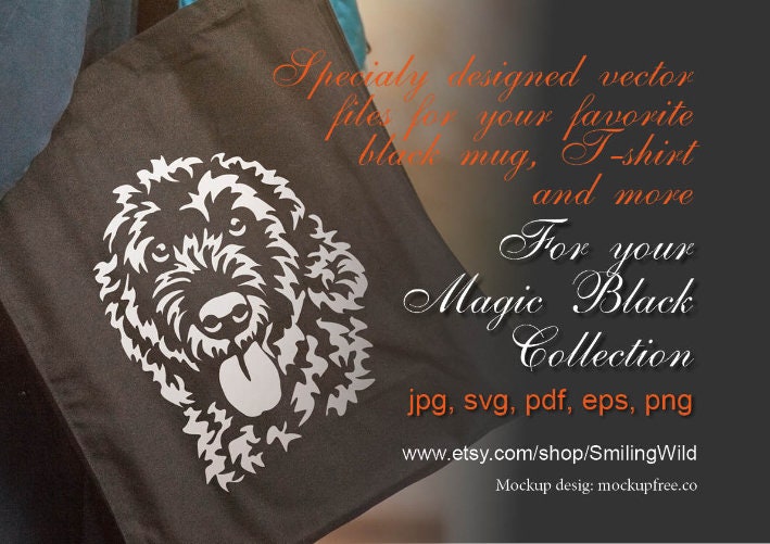 Goldendoodle Svg Dog Head White Clip Art Groodle Vector - Etsy Canada