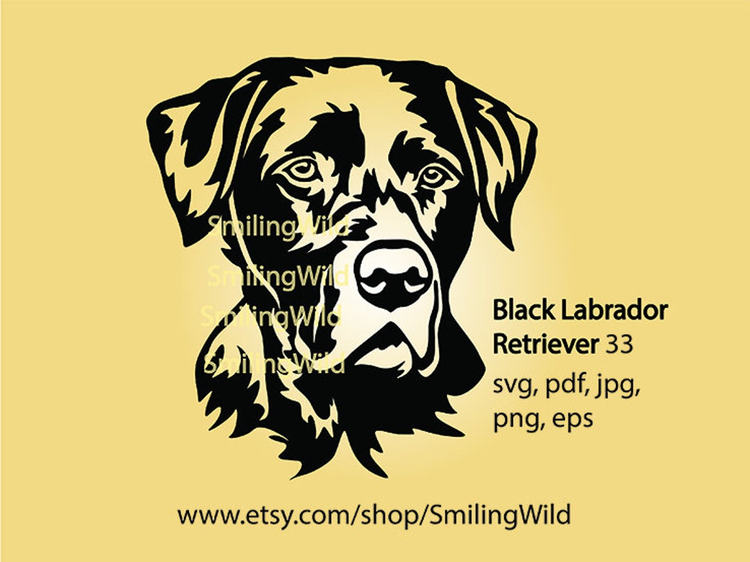 Black Labrador Retriever Svg Clip Art, Sitting Dog Cuttable ...