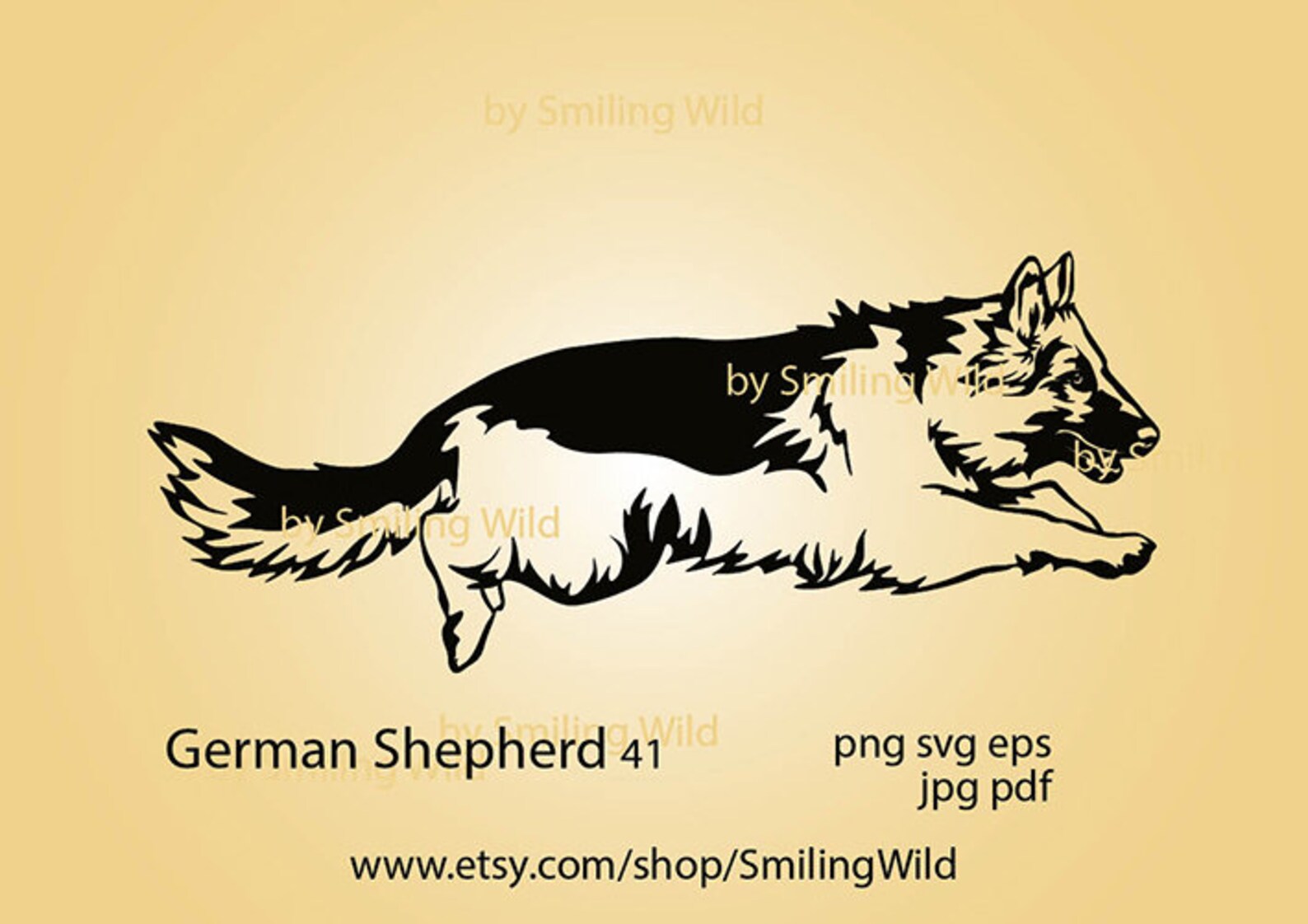 Jumping German Shepherd Svg Running Dog Clipart German - Etsy